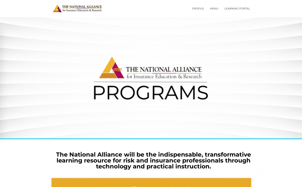 All Programs - Risk & Insurance Education Alliance