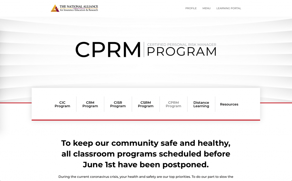 CPRM - Risk & Insurance Education Alliance