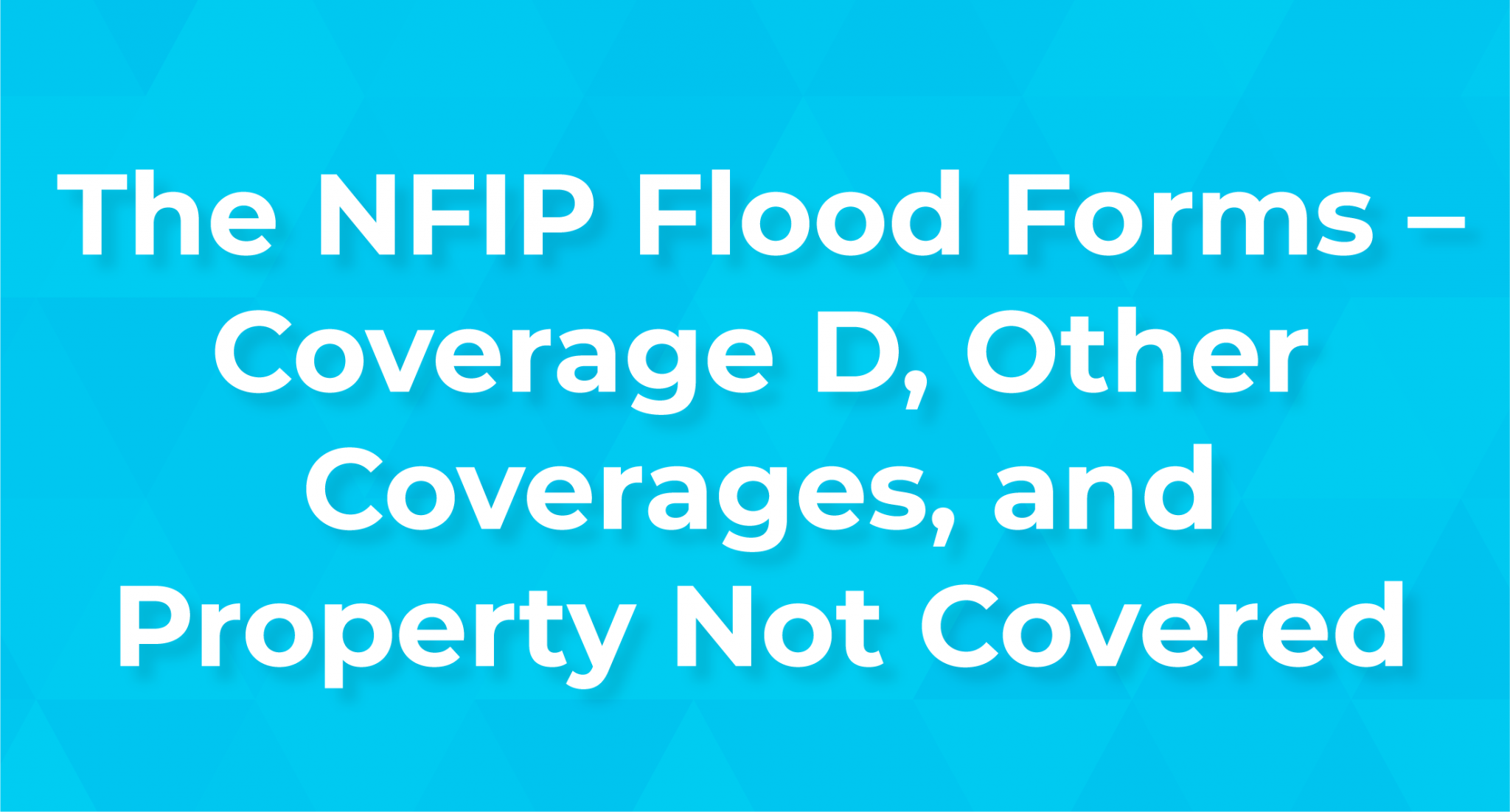 Insuring Flood Exposures – NFIP Review